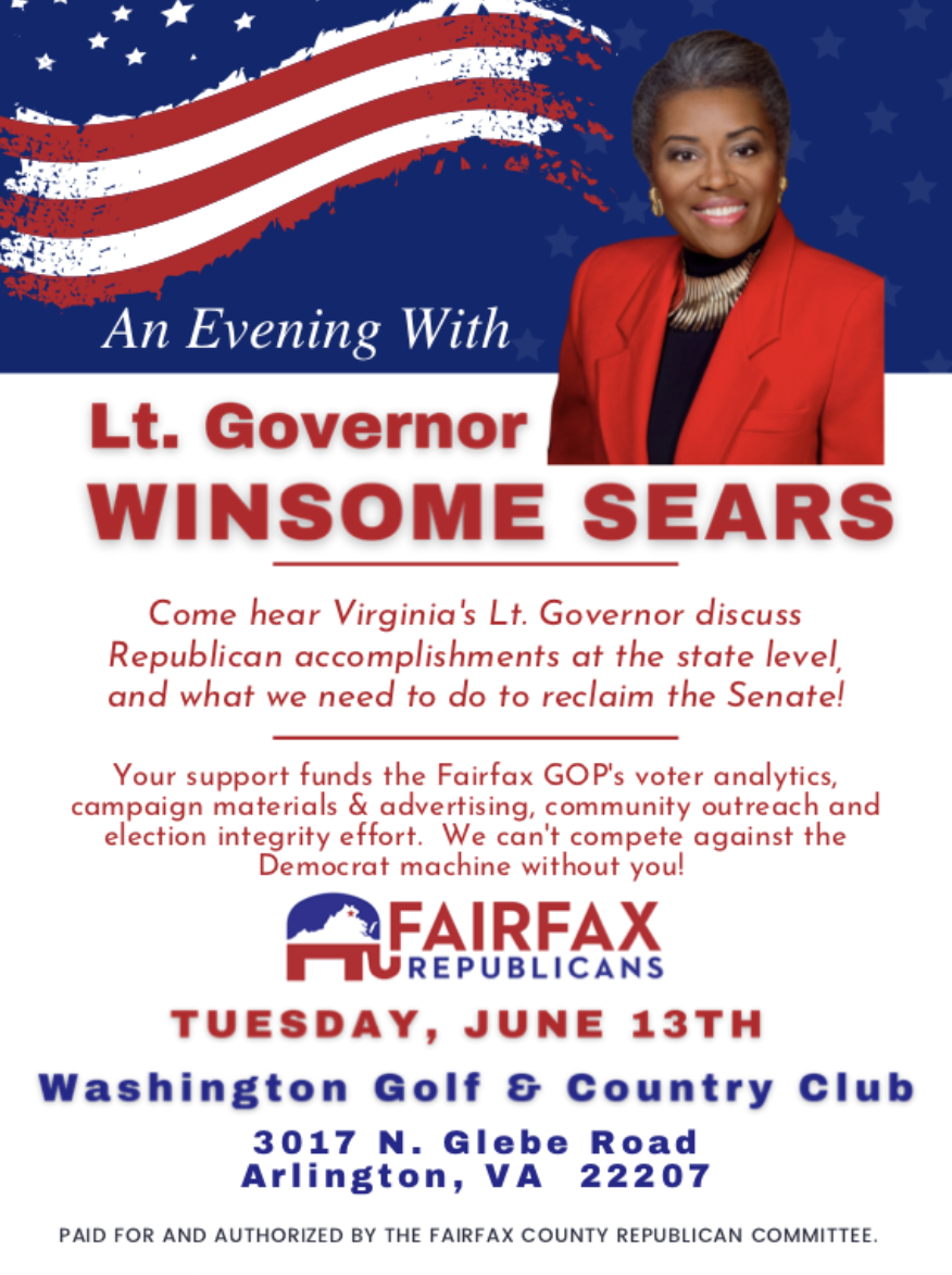 Virginia Lt. Governor Headlines Fairfax GOP Fundraiser, Drawing Large ...